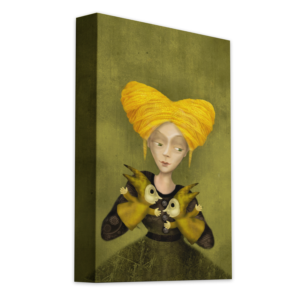 Gemini - Artist-made, Zodiac Astrology Premium Stretched Canvas ...